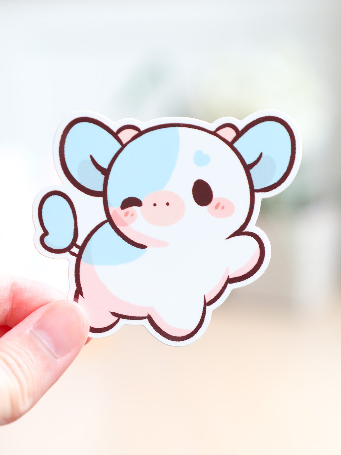 Pastel Cows Sticker Pack Cute Cow Stickers Waterproof Vinyl - Etsy