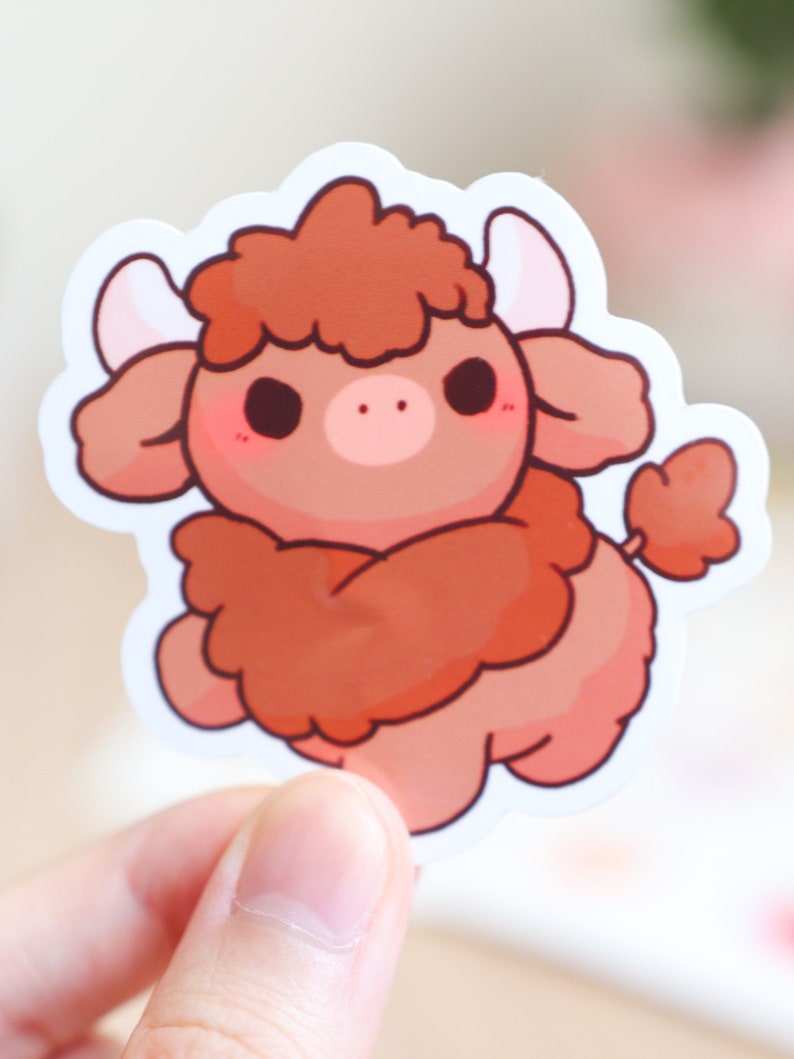 Buffamoo Vinyl Sticker | Highland Cow Sticker, Buffalo Sticker, Kawaii ...