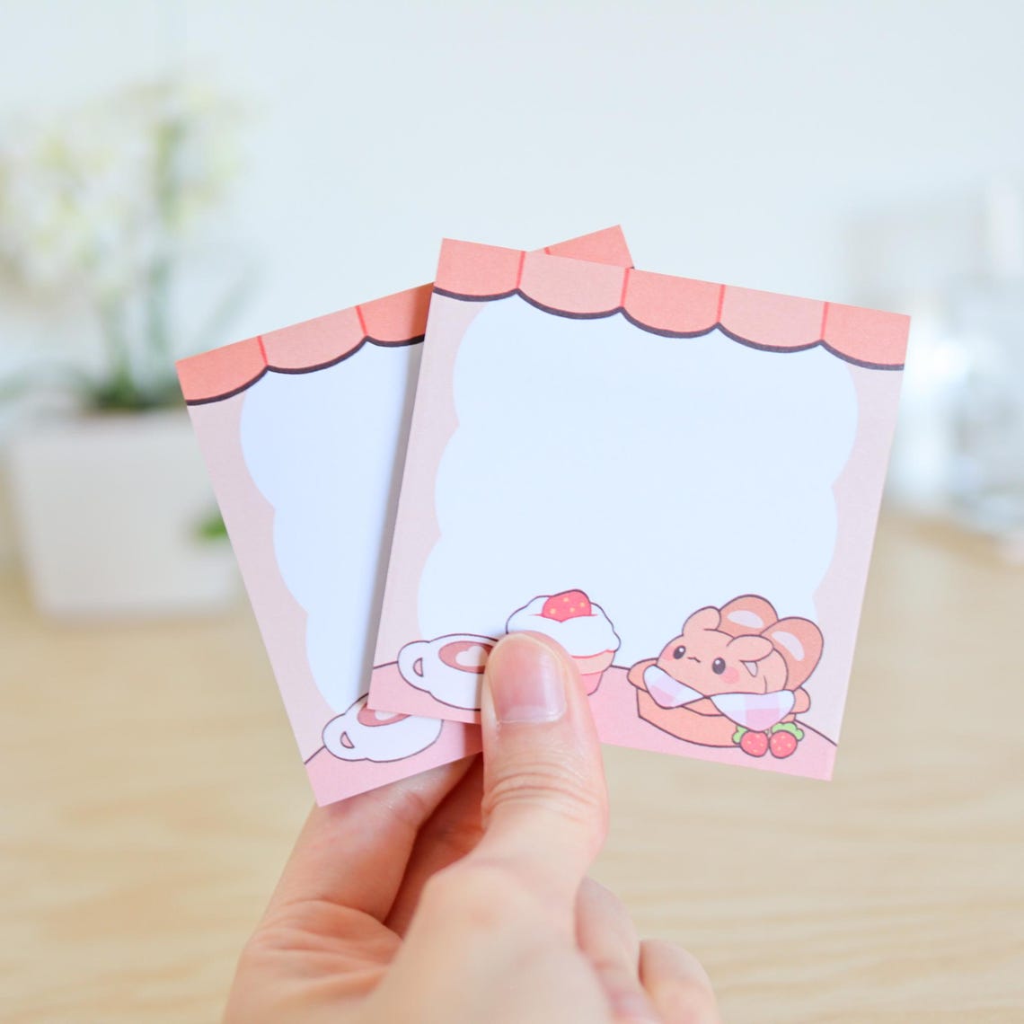Bread Bunny Sticky Notes Cute Sticky Notes, Cute Notepad, Cute Animal ...
