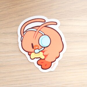 Gamer Shrimp Vinyl Sticker | Shrimp Bad Posture Check Sticker, Gamer ...