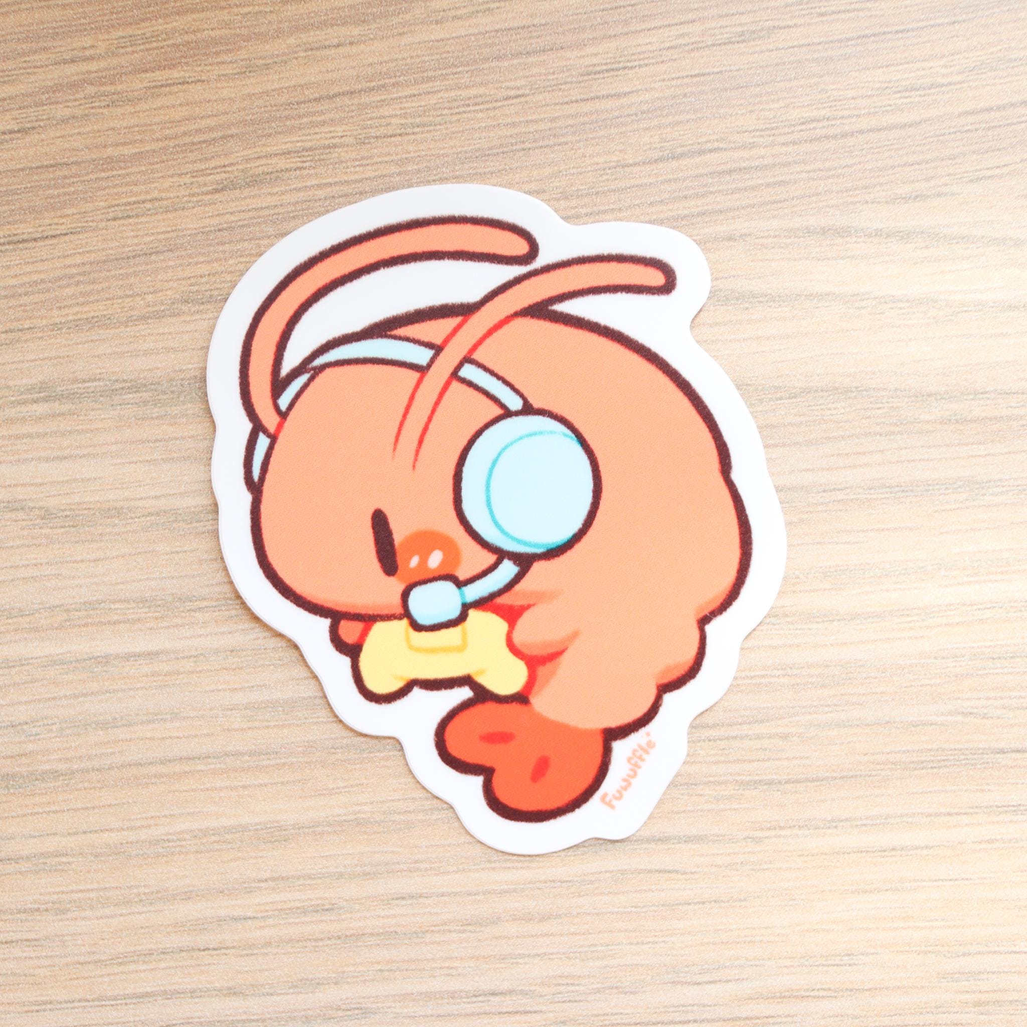 Gamer Shrimp Vinyl Sticker | Shrimp Bad Posture Check Sticker, Gamer ...