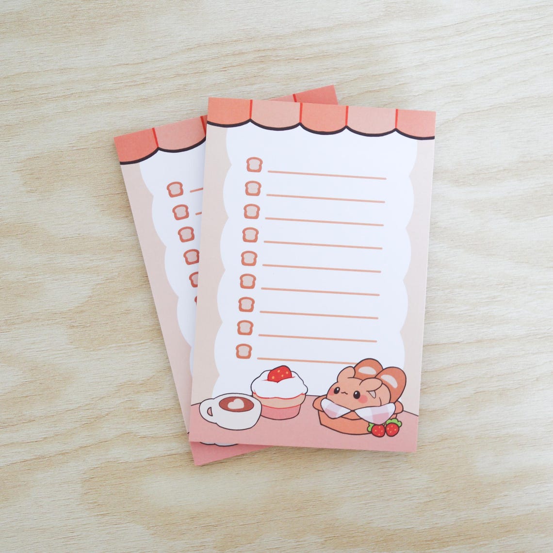 Bread Bunny to Do List Notepad Bunny Notepad, Cute Notepad, Planner Pad ...