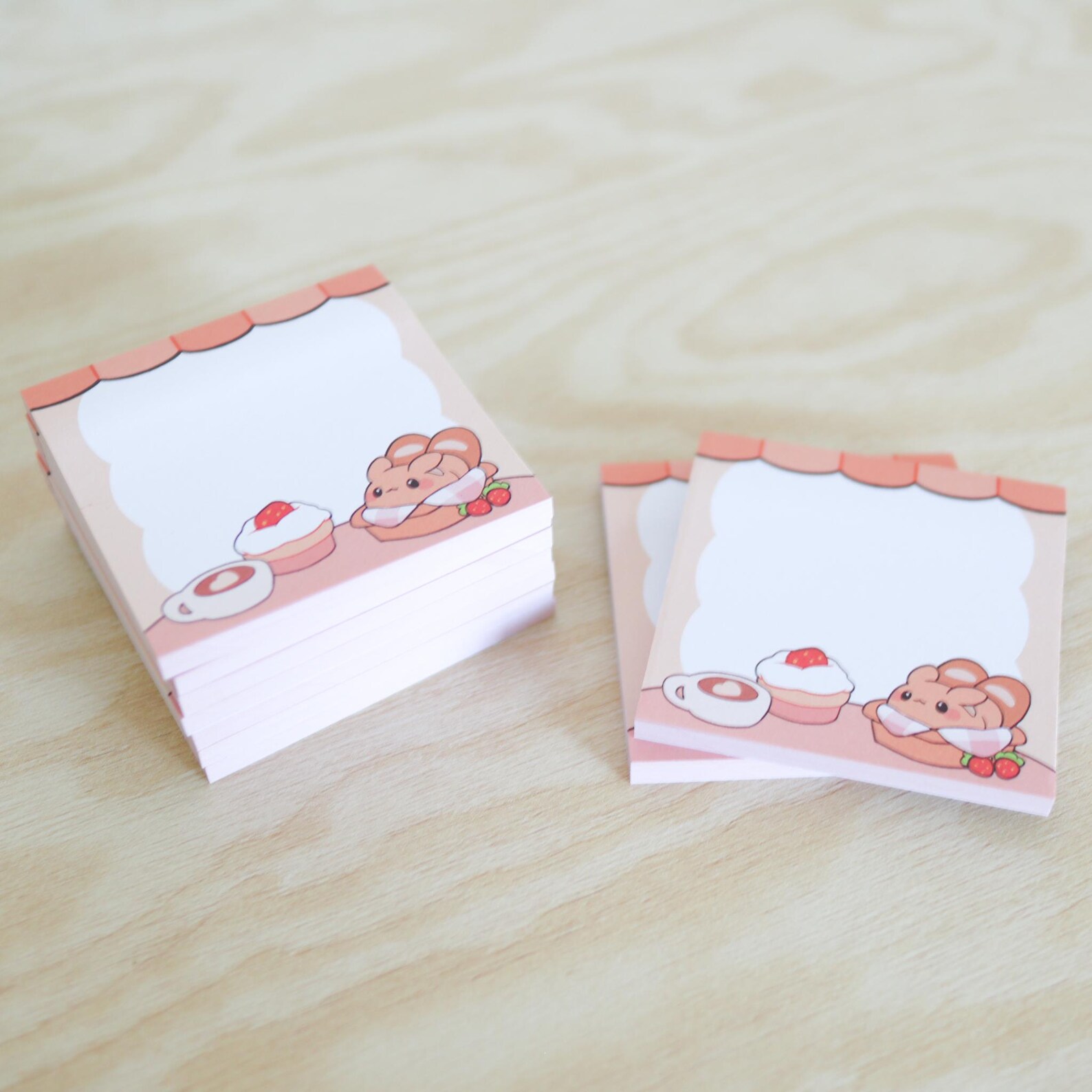 Bread Bunny Sticky Notes Cute Sticky Notes, Cute Notepad, Cute Animal ...