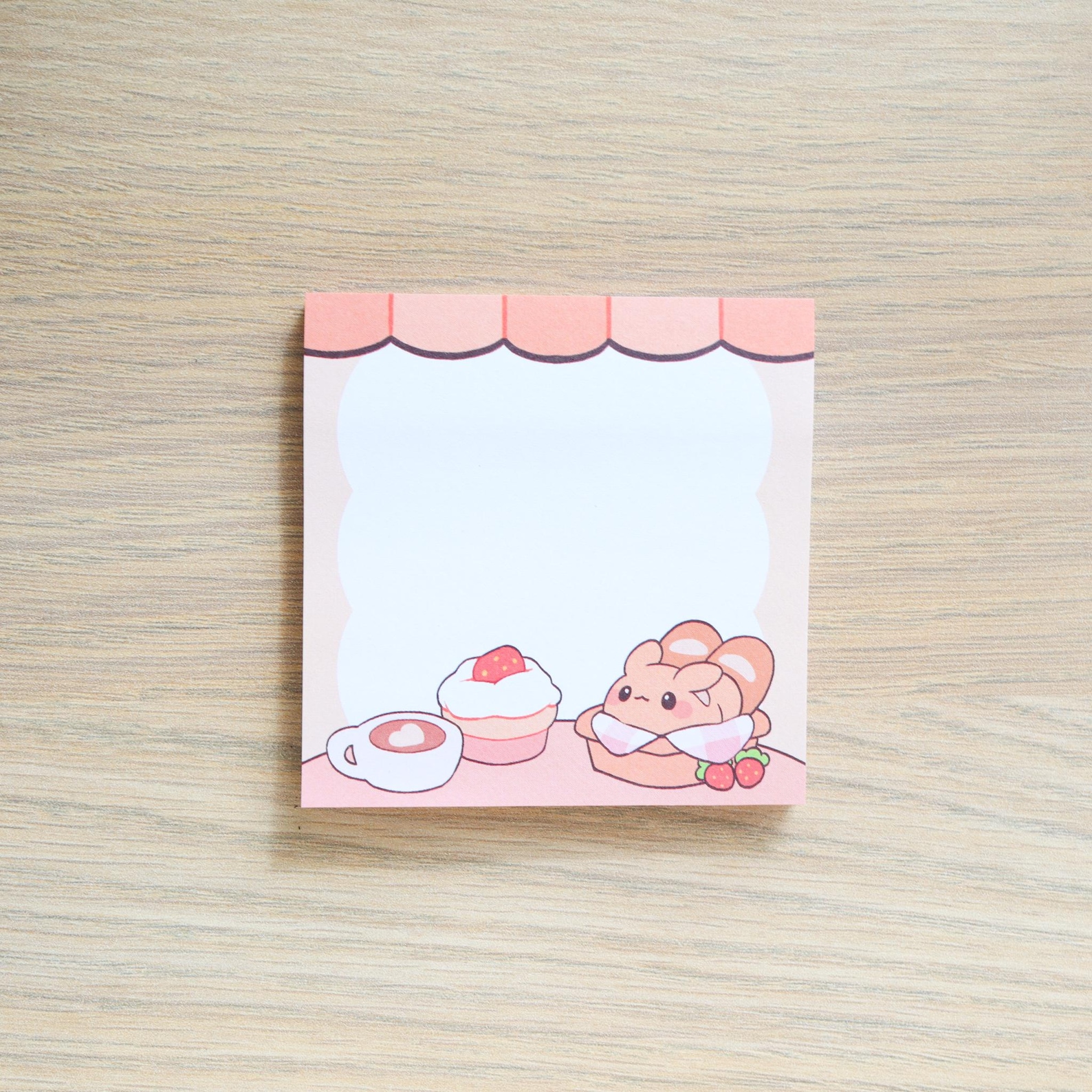 Bread Bunny Sticky Notes | Cute Sticky Notes, Cute Notepad, Cute Animal ...