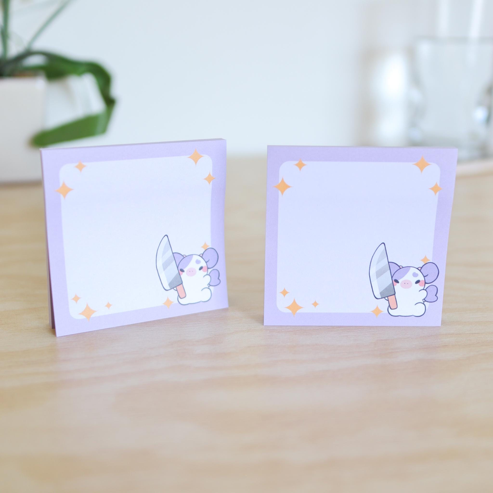 Knife Cow Sticky Notes Cute Sticky Notes, Cute Notepad, Cute Animal ...