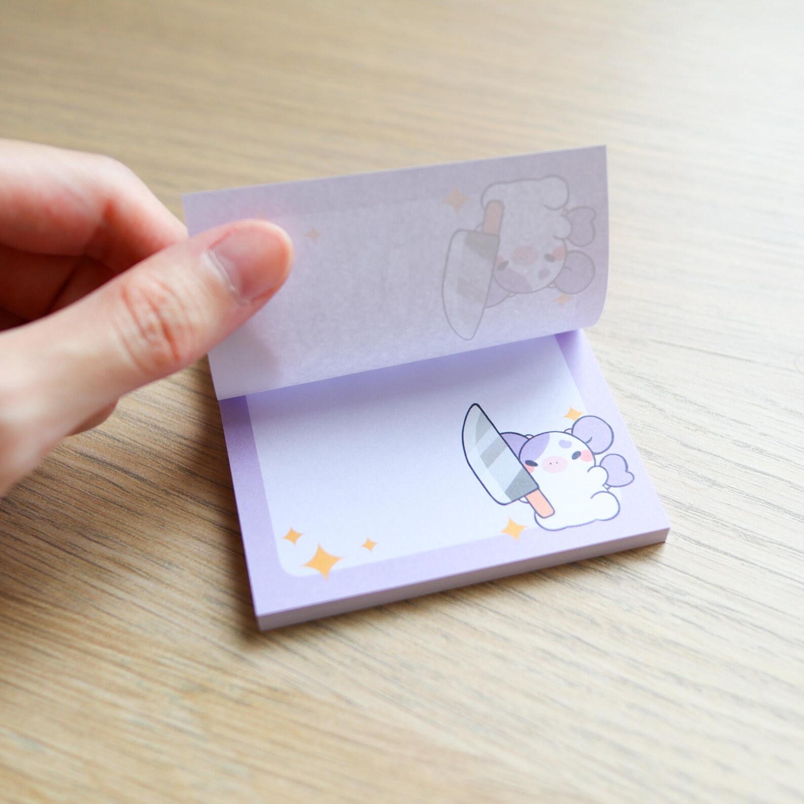 Knife Cow Sticky Notes | Cute Sticky Notes, Cute Notepad, Cute Animal ...