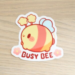 Busy Bee Vinyl Sticker Cute Kawaii Bee Sticker, Bumblebee Stickers ...