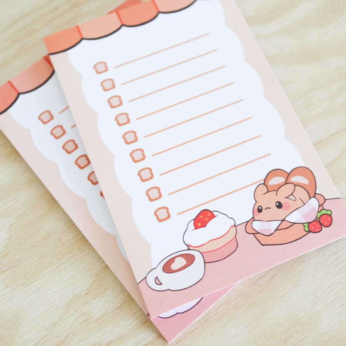 Bread Bunny to Do List Notepad Bunny Notepad, Cute Notepad, Planner Pad ...