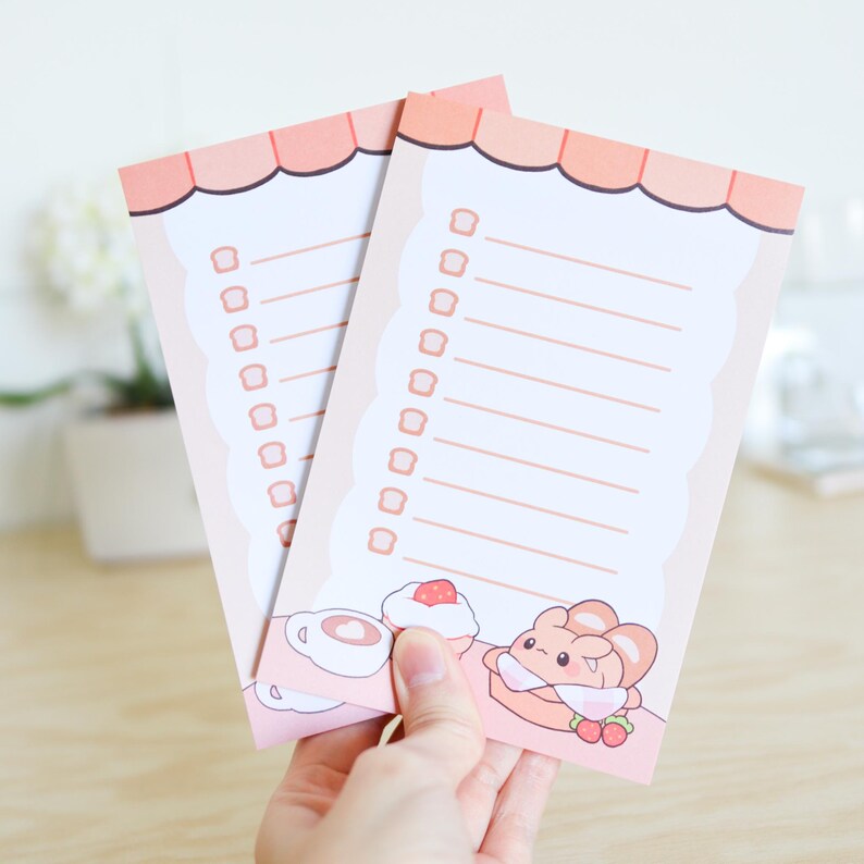 Bread Bunny to Do List Notepad Bunny Notepad, Cute Notepad, Planner Pad ...