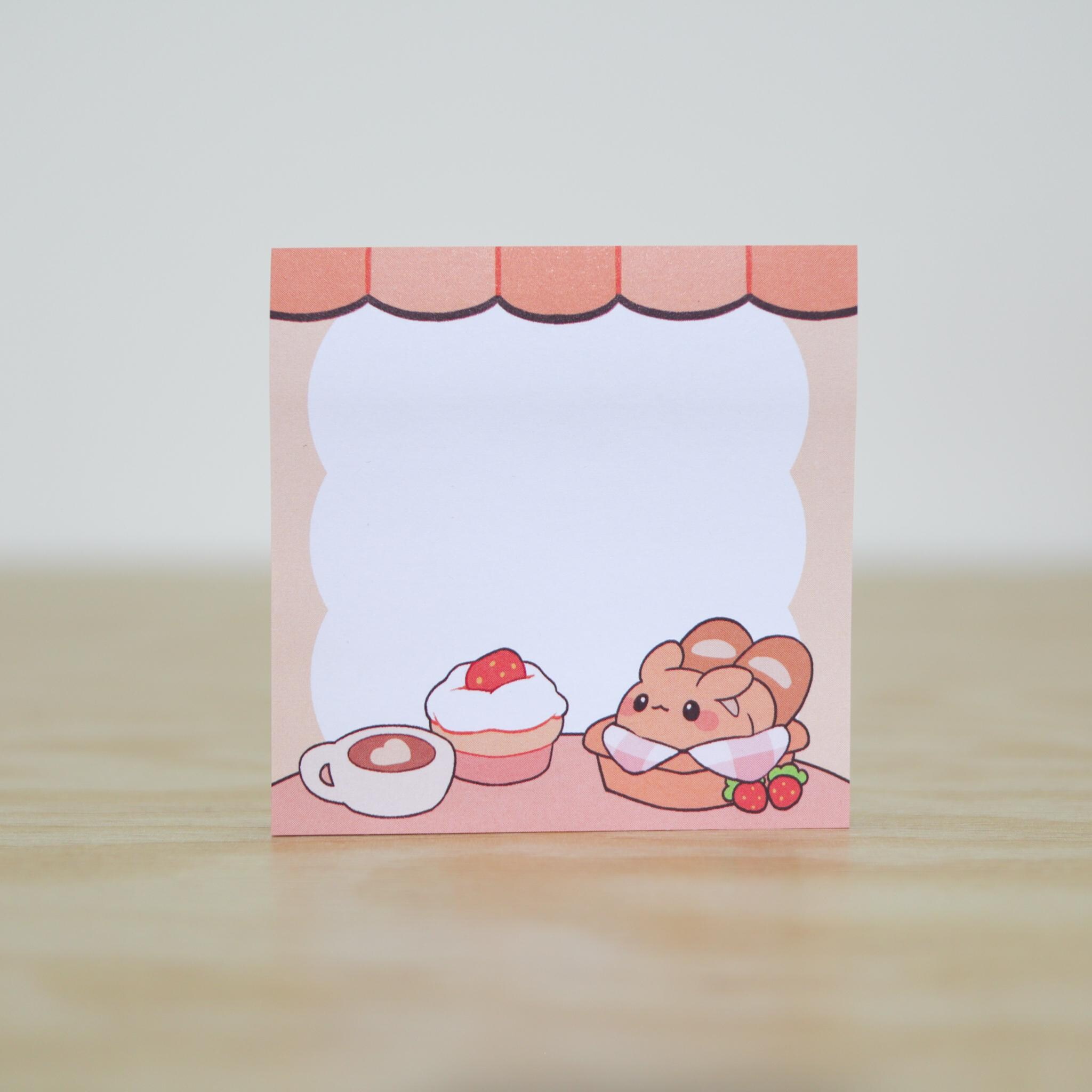 Bread Bunny Sticky Notes | Cute Sticky Notes, Cute Notepad, Cute Animal ...