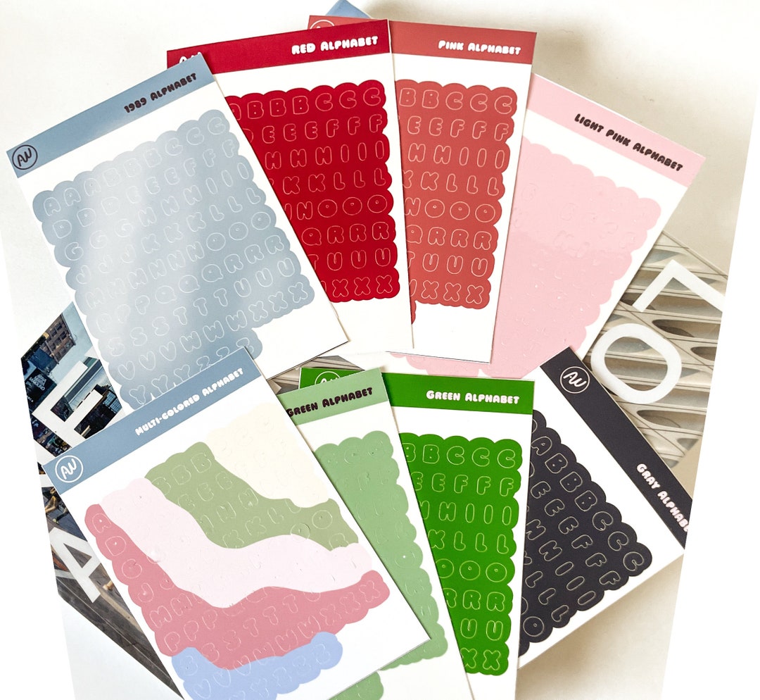 Alphabet Sticker Sheets - Etsy