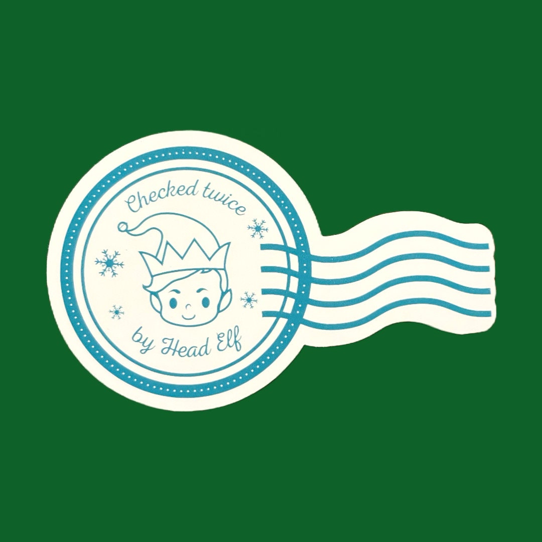 Cute Elf Stamp Stickers for Christmas Gifts and Packaging - Etsy