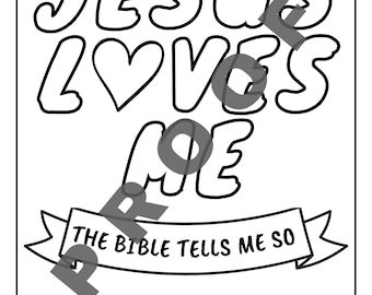 Printable Coloring Craft Page Inspirational Jesus Loves Me and You ...