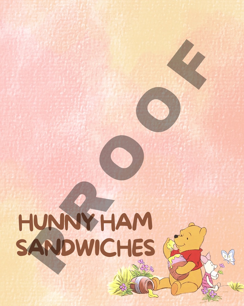 Winnie the Pooh Themed Food Cards (instant Download) - Etsy