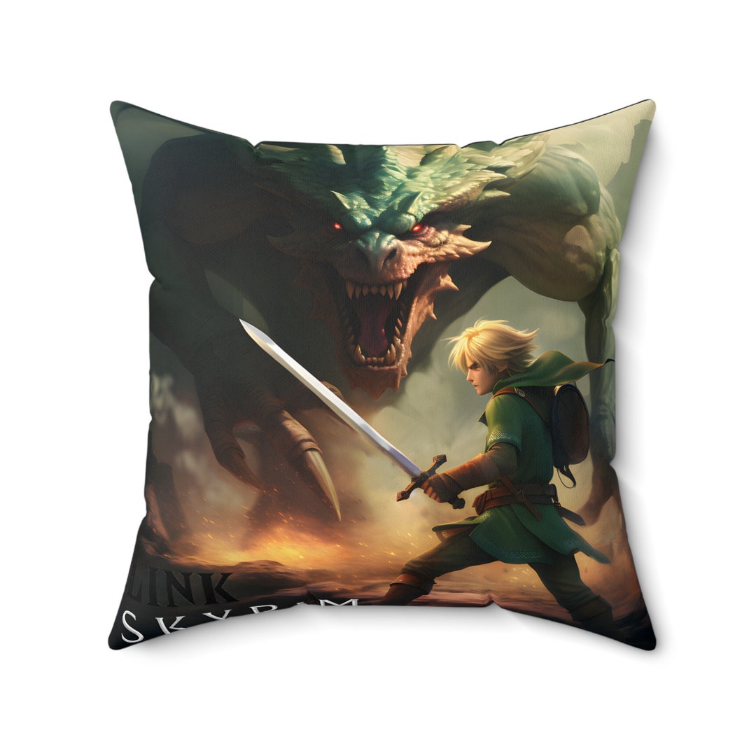 Legendary Crossover Pillow Link Vs. Skyrim Dragon : Skyrim/link Merch ...