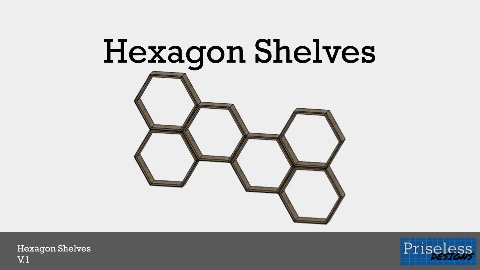 Honeycomb Hexagon Shelf Build Plans, DIY Geometric Wall Art (digital ...