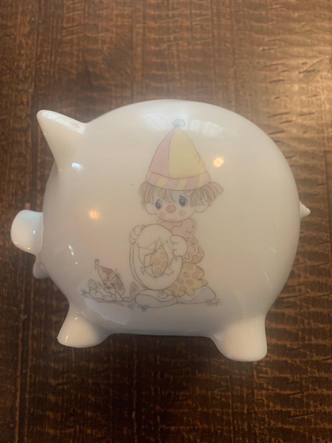 Vintage 1985 Enesco Precious Moments Piggy Bank. Sam J. Butcher we Won ...