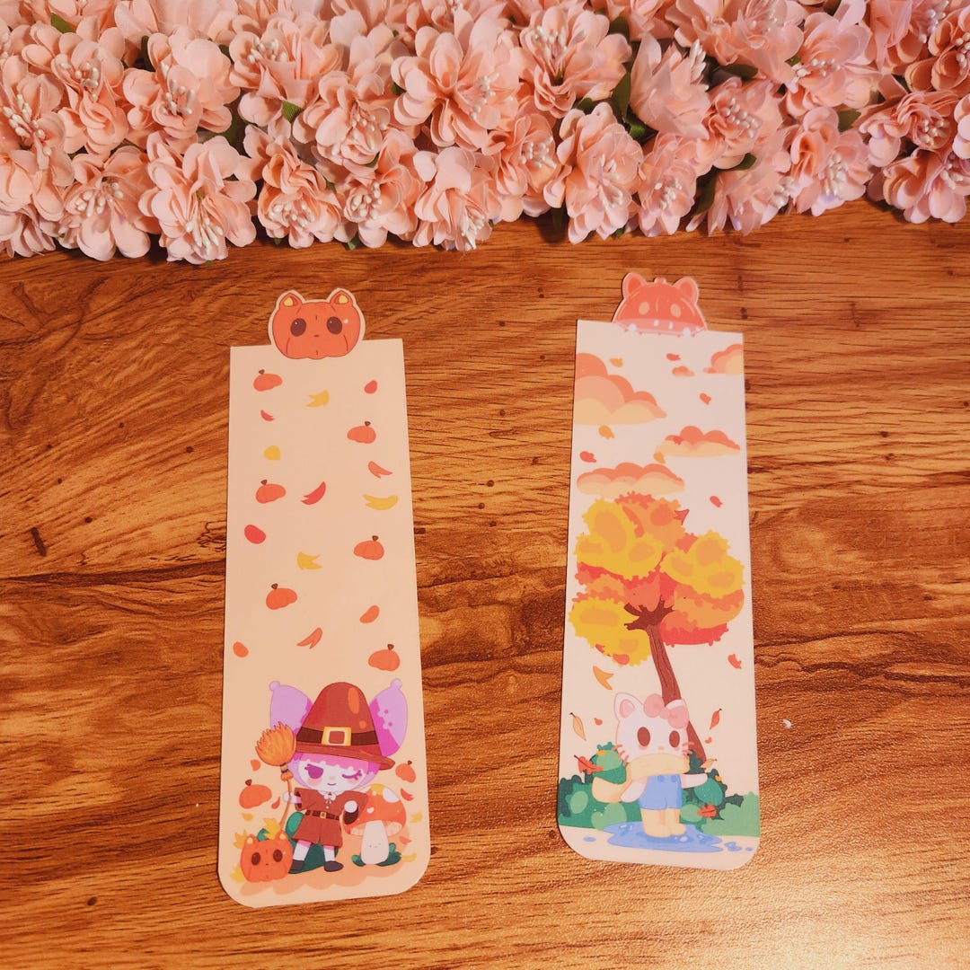 Autumn Bookmarks Bookmarks Kuromi & Hello Kitty Bookmarks for Bookworms ...