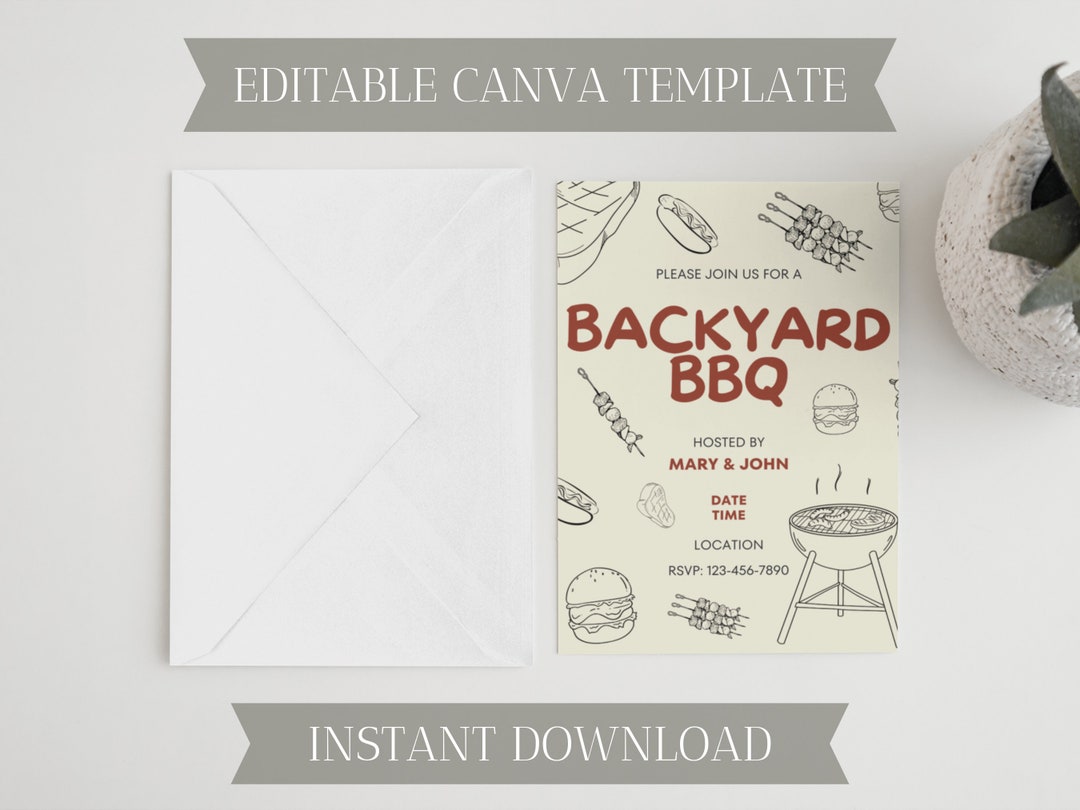 Summer Barbecue Party Invite | Personalized Backyard BBQ Invitation ...