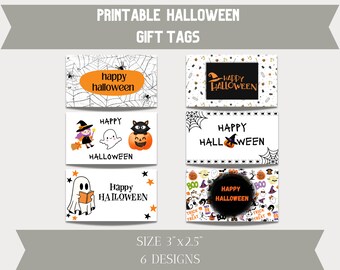 Printable Halloween Gift Tags | Editable Tags | Instant Download Trick ...