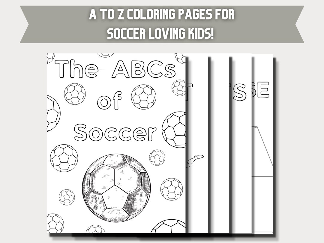 Soccer ABC Coloring Book: Printable Kids Activity (PDF Pattern) - Etsy