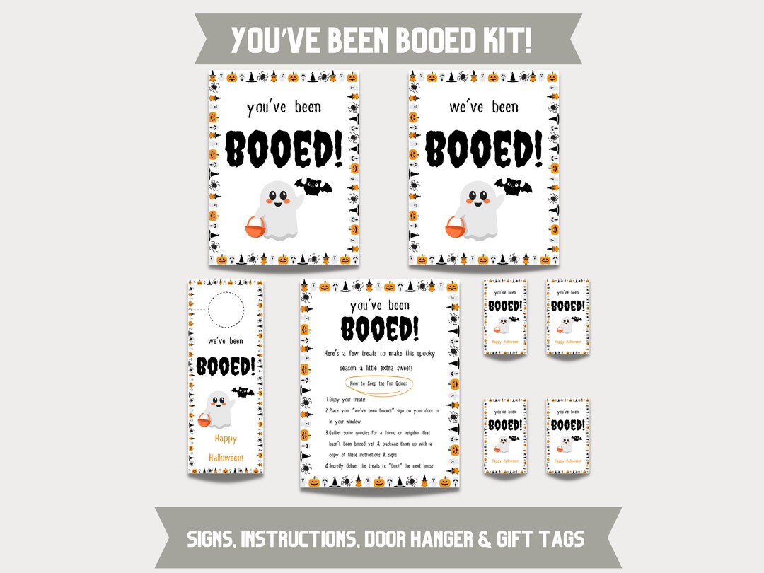 Printable "you've Been Booed!" Kit | Neighborhood Halloween Boo Kit - Etsy