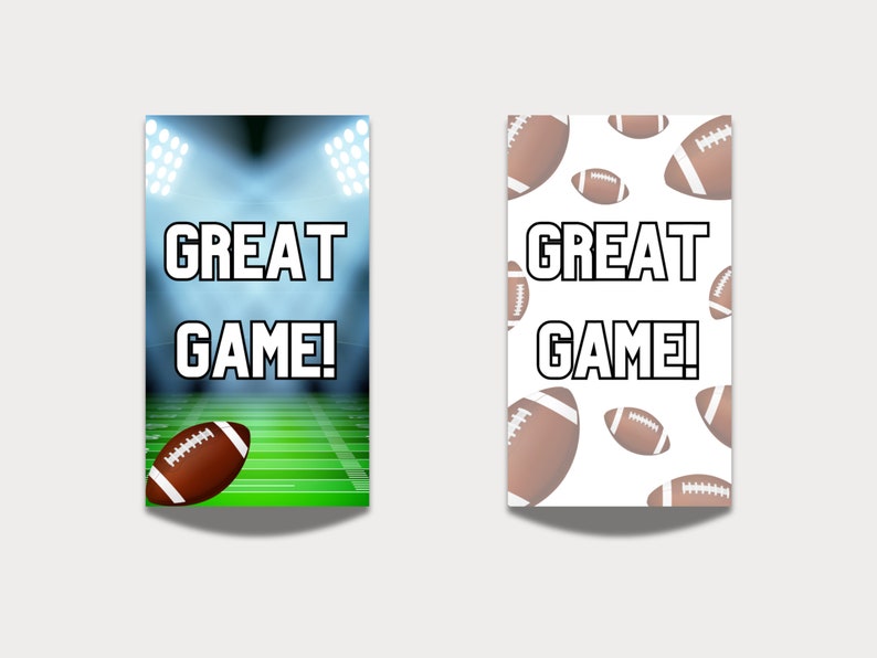 Printable Football Game Day Tags | Football Goodie Bags | Instant ...