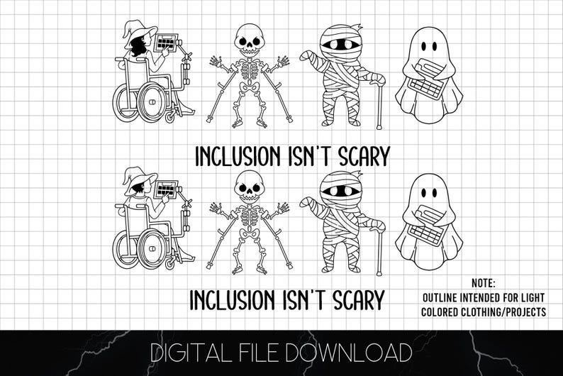 Inclusion Isn't Scary SVG || Silhouette/cricut Users || Halloween SVG ...