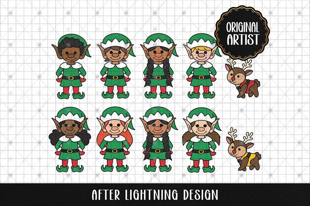 Mix & Match Christmas Elves W/ Service Reindeer || SPED Teacher Gifts ...