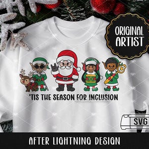 Tis the Season for Inclusion SVG Santa & Elves Pack 3 SPED Teacher ...