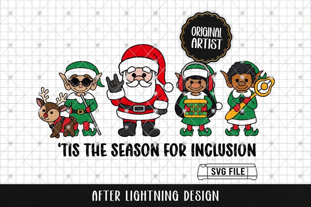 Tis the Season for Inclusion SVG Santa & Elves Pack 3 SPED Teacher ...