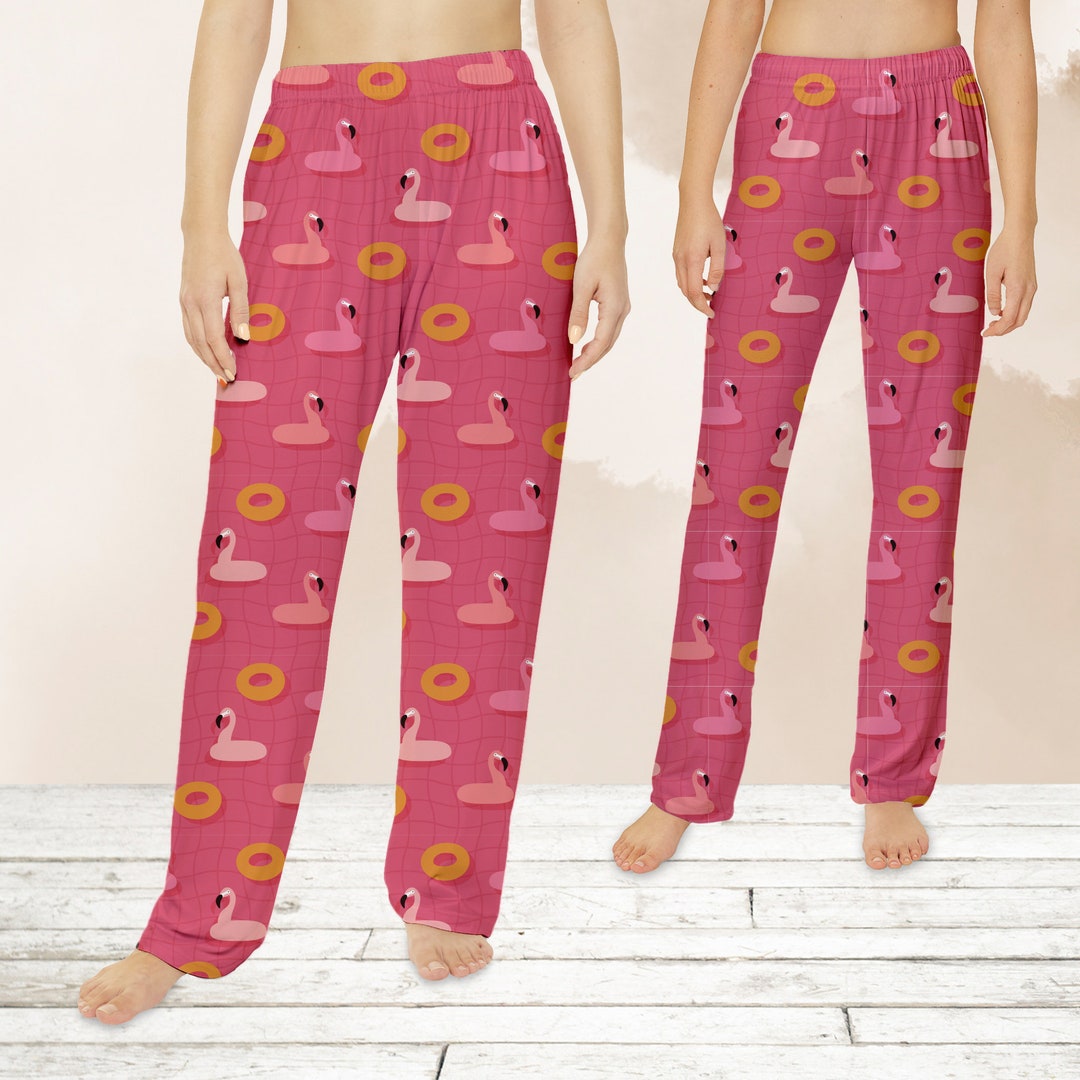Mommy & Me Floatie Flamingo Print Kids Pajama Pants Hot Pink - Etsy
