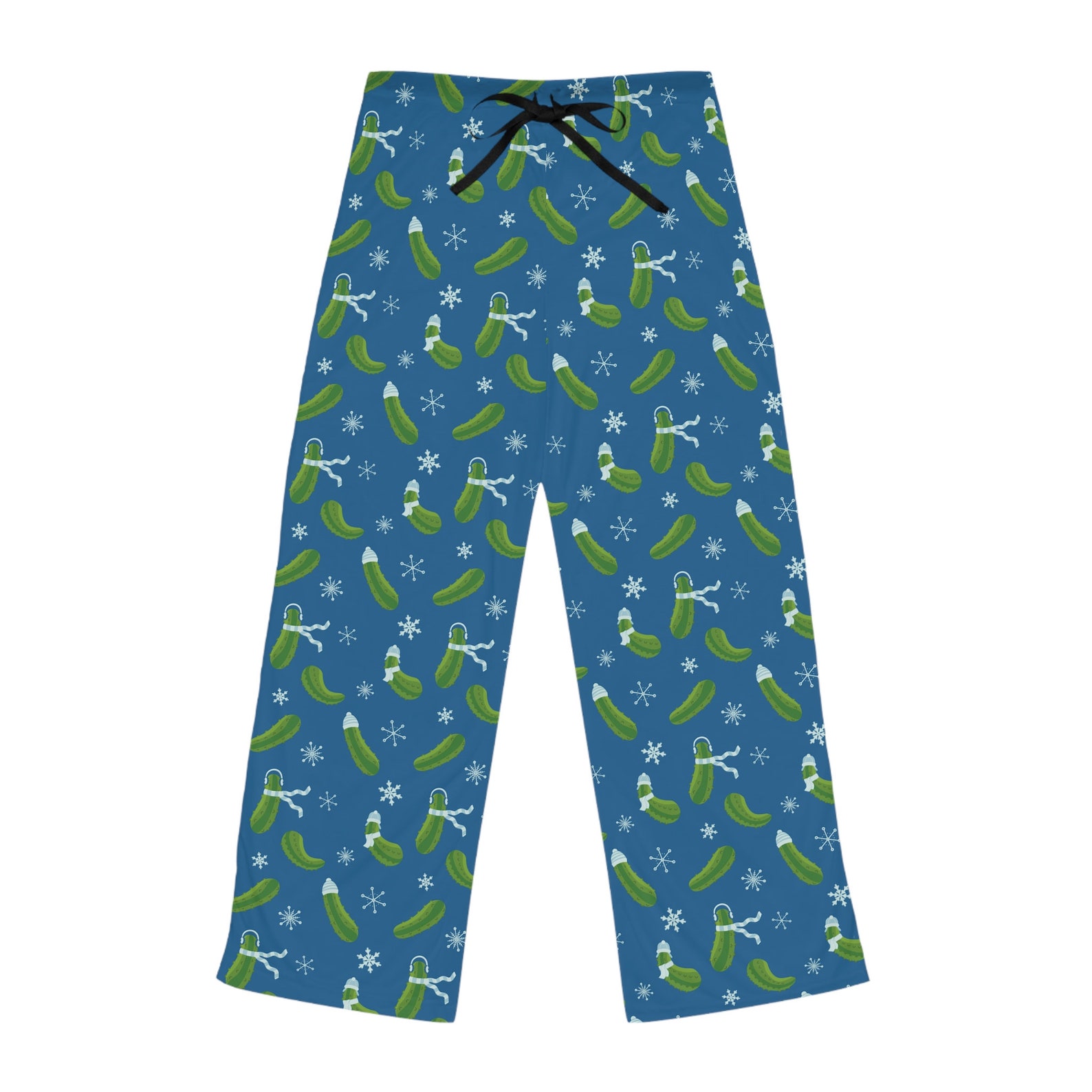 Women's Pickle Pajama Pants Winter Wonderland Edition Cobalt - Etsy