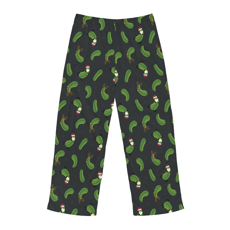 Funny Christmas Pickle Men's Pajamas Santa and Rudolph Pickle Print ...
