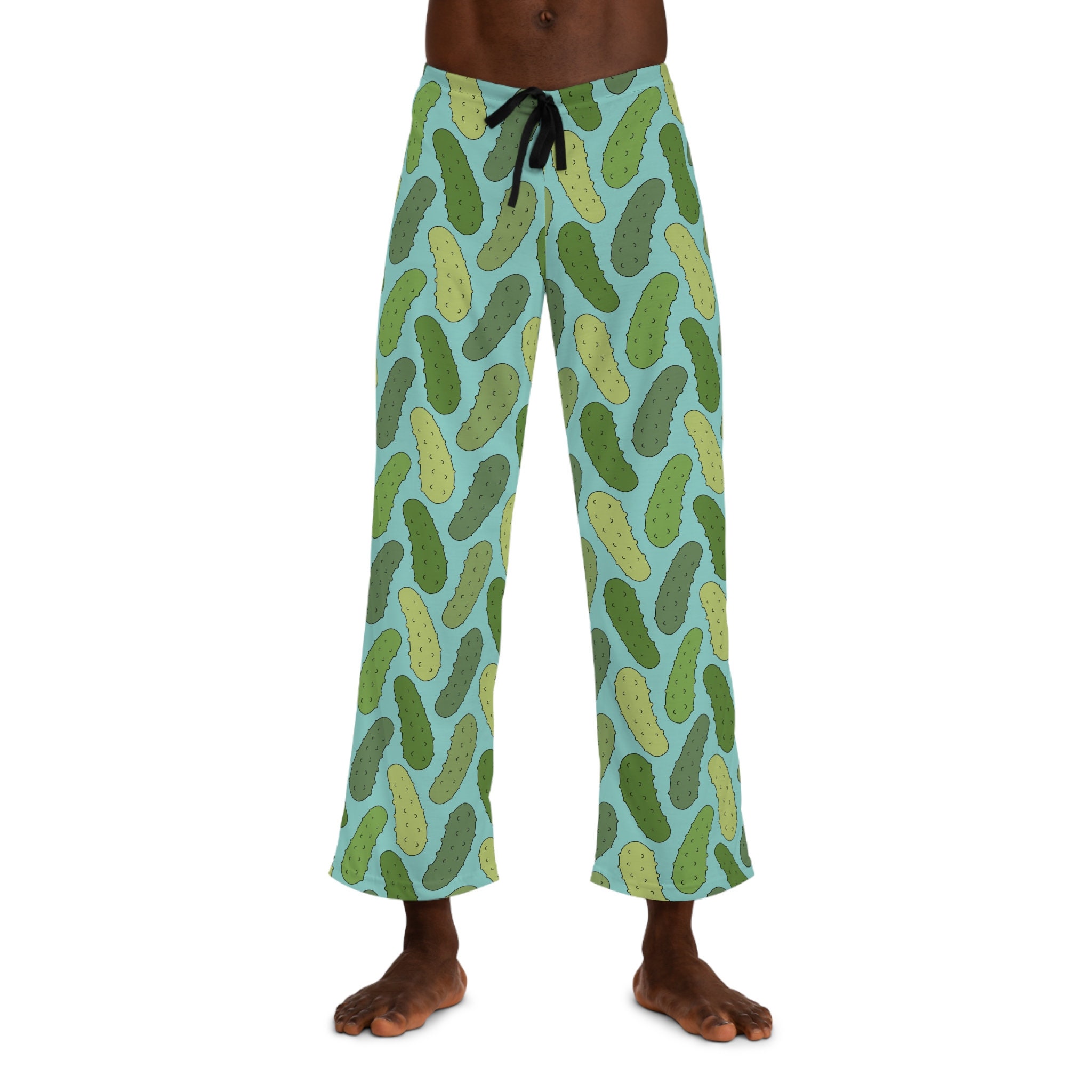 Men's Big Dill Pickle Pajama Pants Sky - Etsy