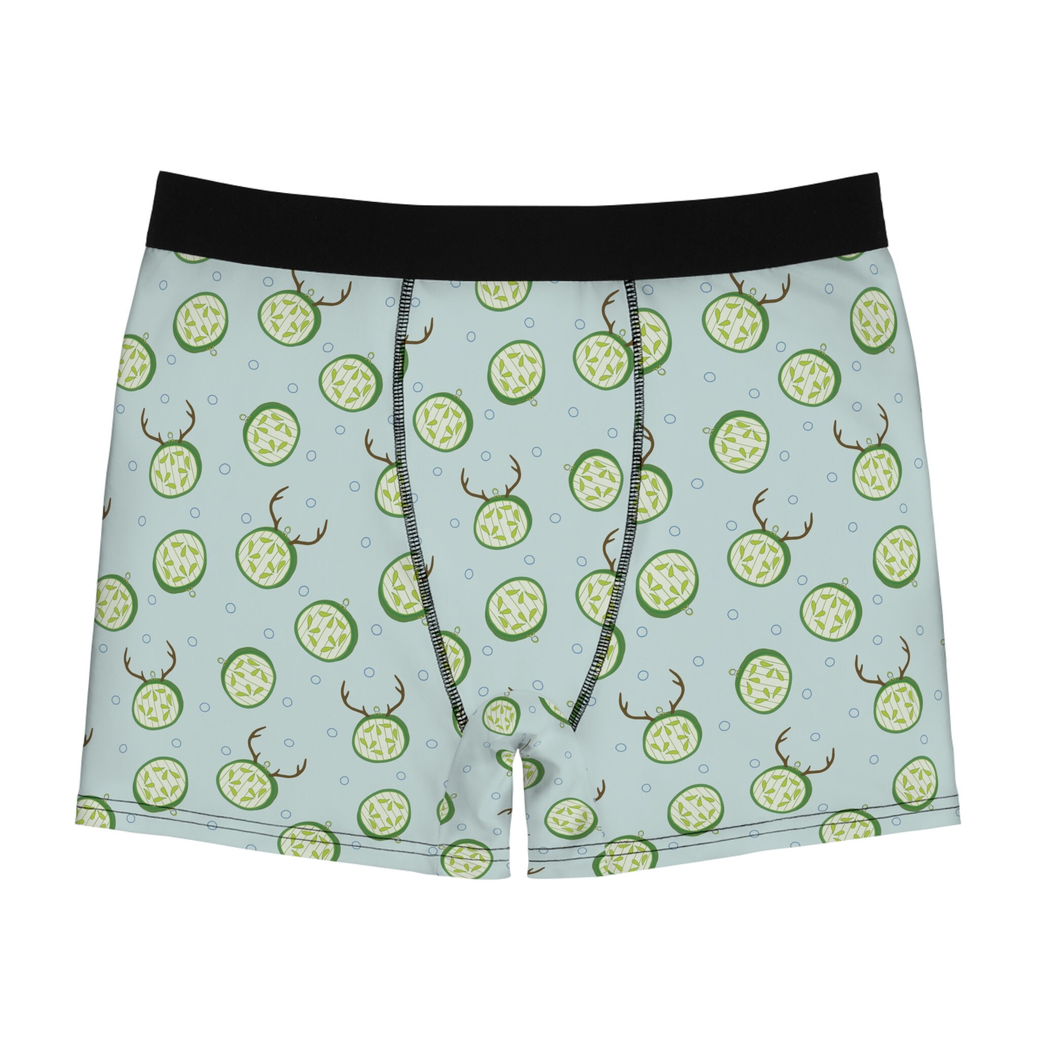 Men's Christmas Reindeer Pickle Chip Holiday Boxer Briefs - Etsy