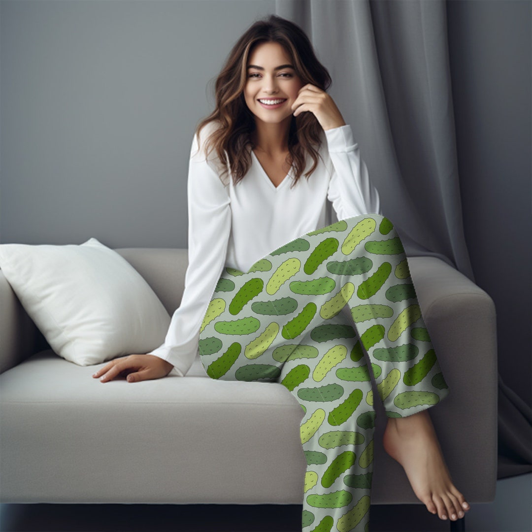 Women's Big Dill Pickle Pajama Pants Clay - Etsy