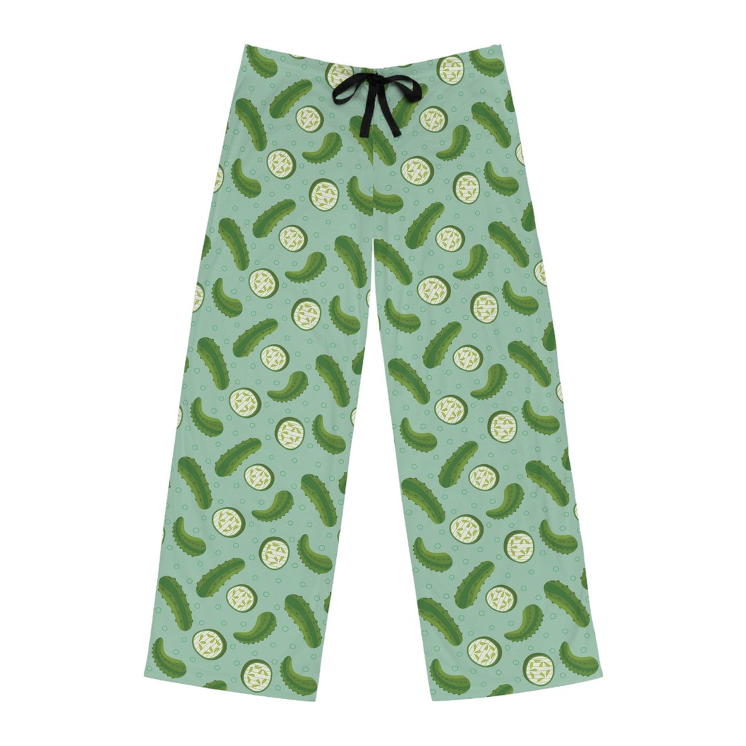 Men's Dill Pickle and Pickle Chip Print Pajama Pants Sea Foam - Etsy