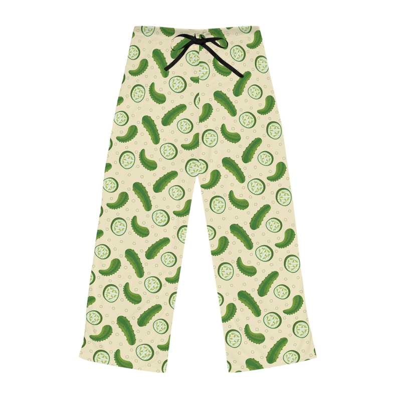 Women's Pajama Pants Dill Pickle and Pickle Chip Print Ivory - Etsy