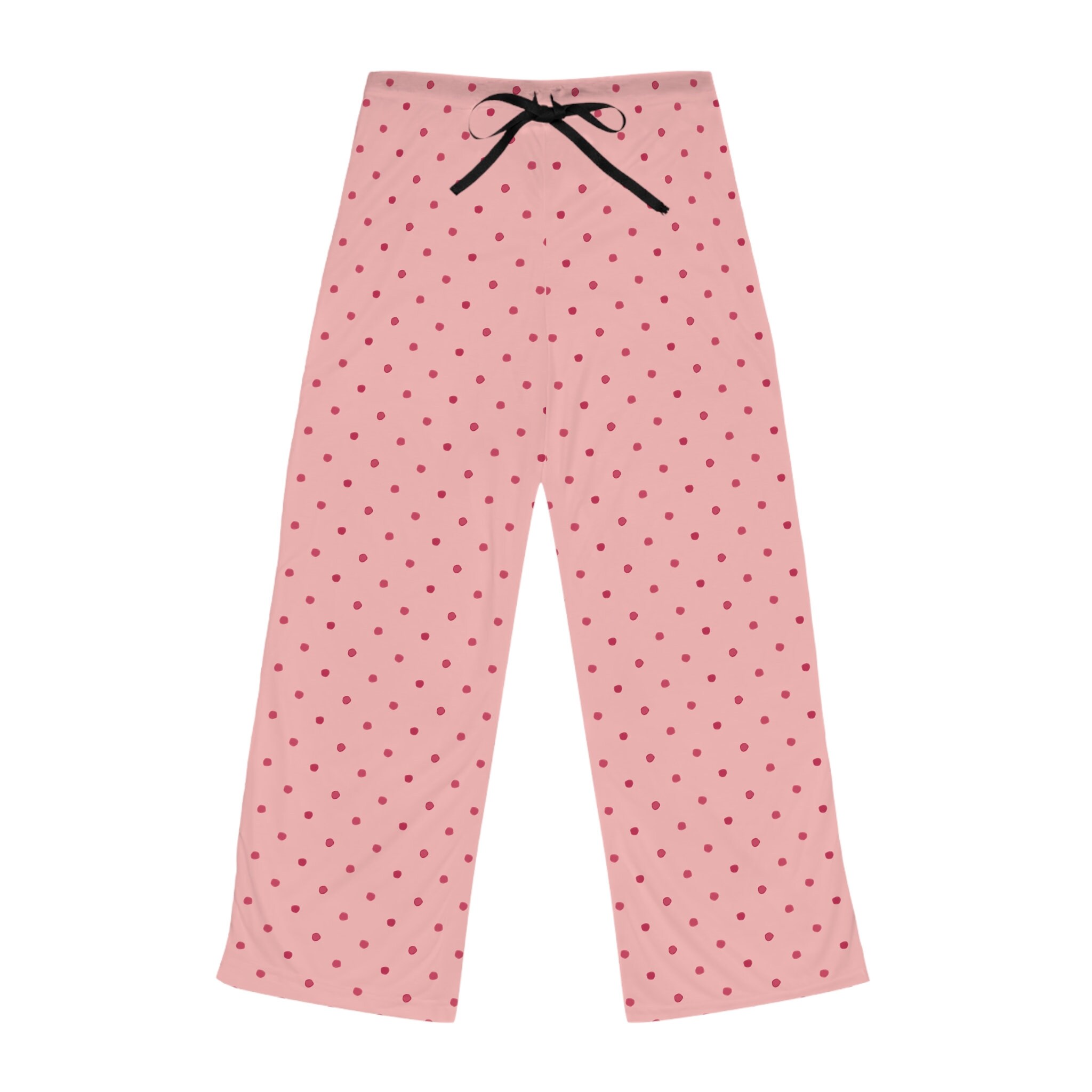 Women's Polka Dots Pajama Pants Pink - Etsy