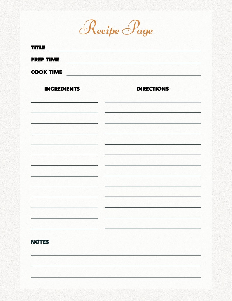 Meal Prep Planner Weekly Menu Printable Grocery List Template Digital ...