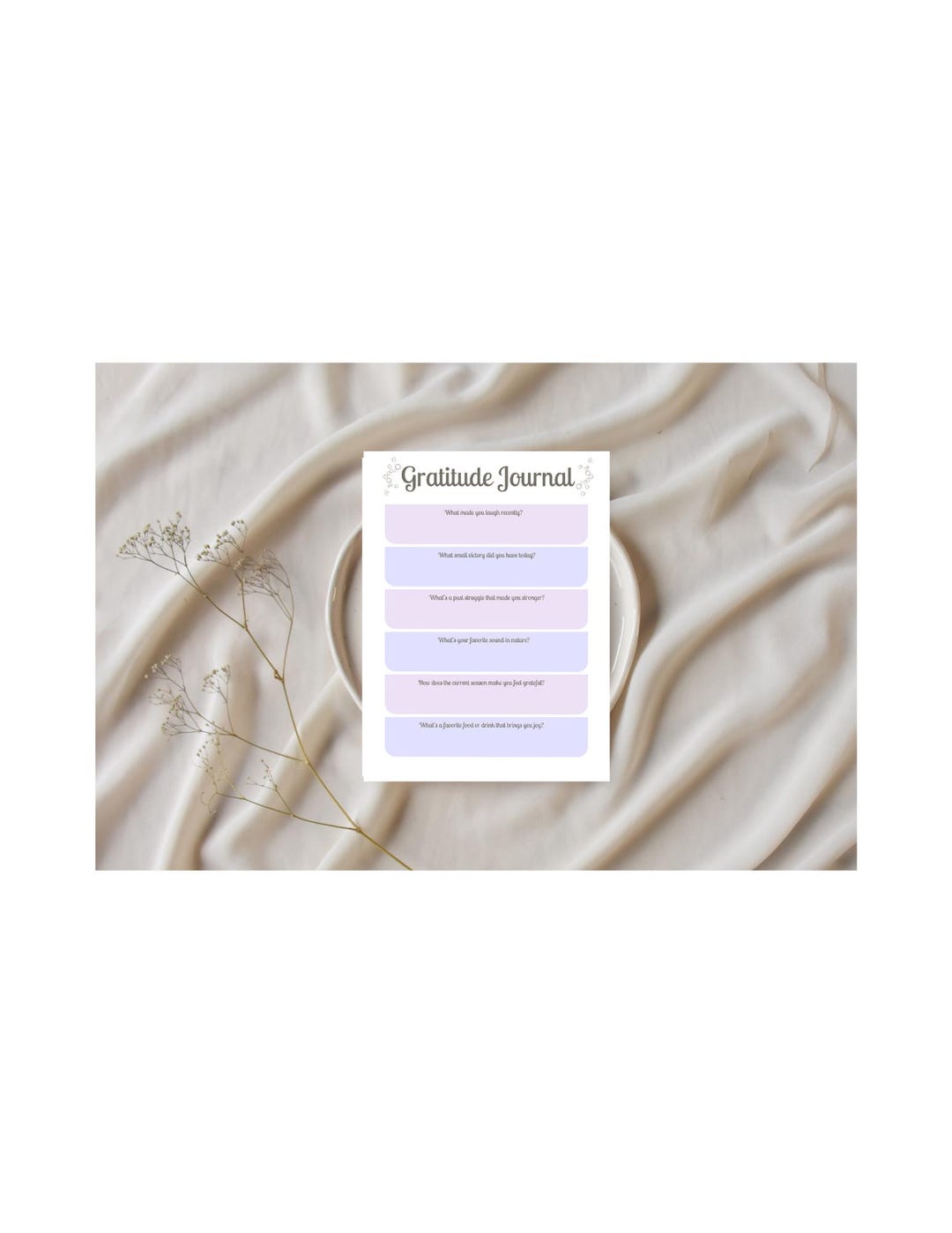 5 Minute Printable Gratitude Journal - Etsy