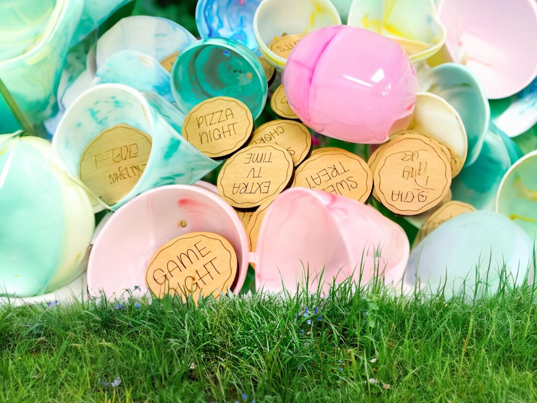 Easter Egg Hunt Tokens for Kids, Engraved Easter Tokens for Easter Egg ...