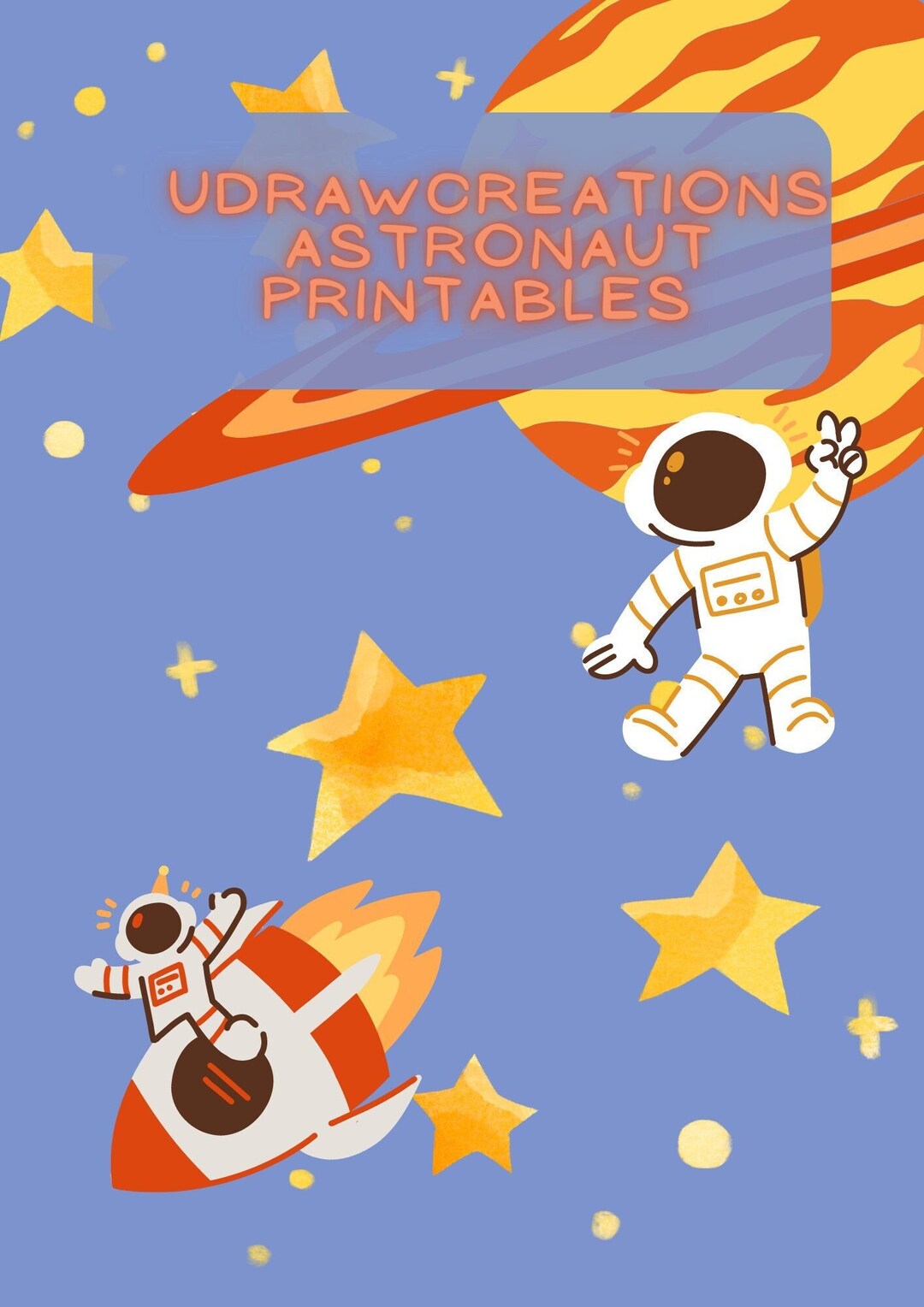 Kids Space Theme Astronaut Printable Coloring Pages - Etsy