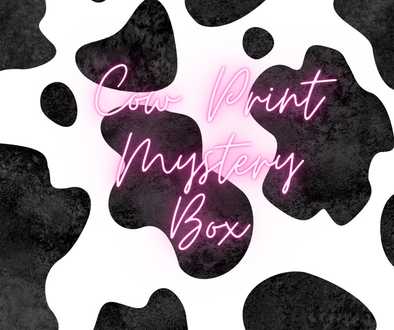 Cow Print Mystery Box - Etsy