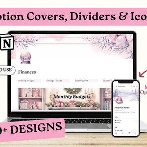 Pink Christmas Printable, Notion Template, Digital Notion Template, All ...