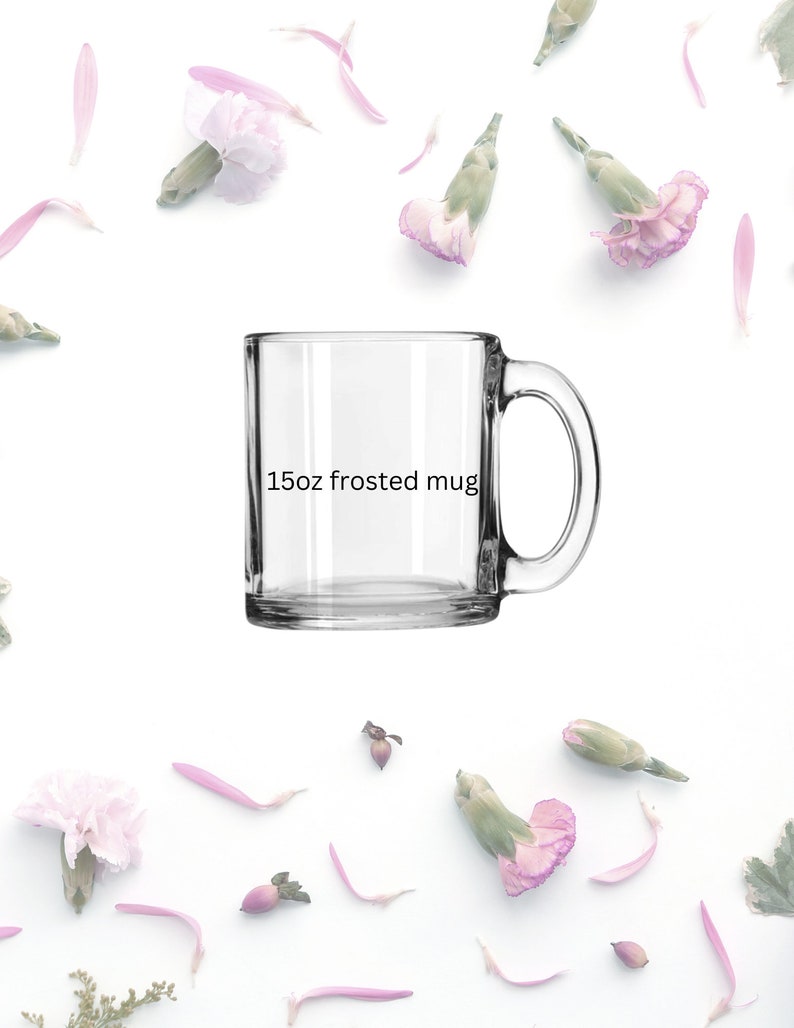 Unique and Original Floral Outline Design in Matte Black on a Frosted ...