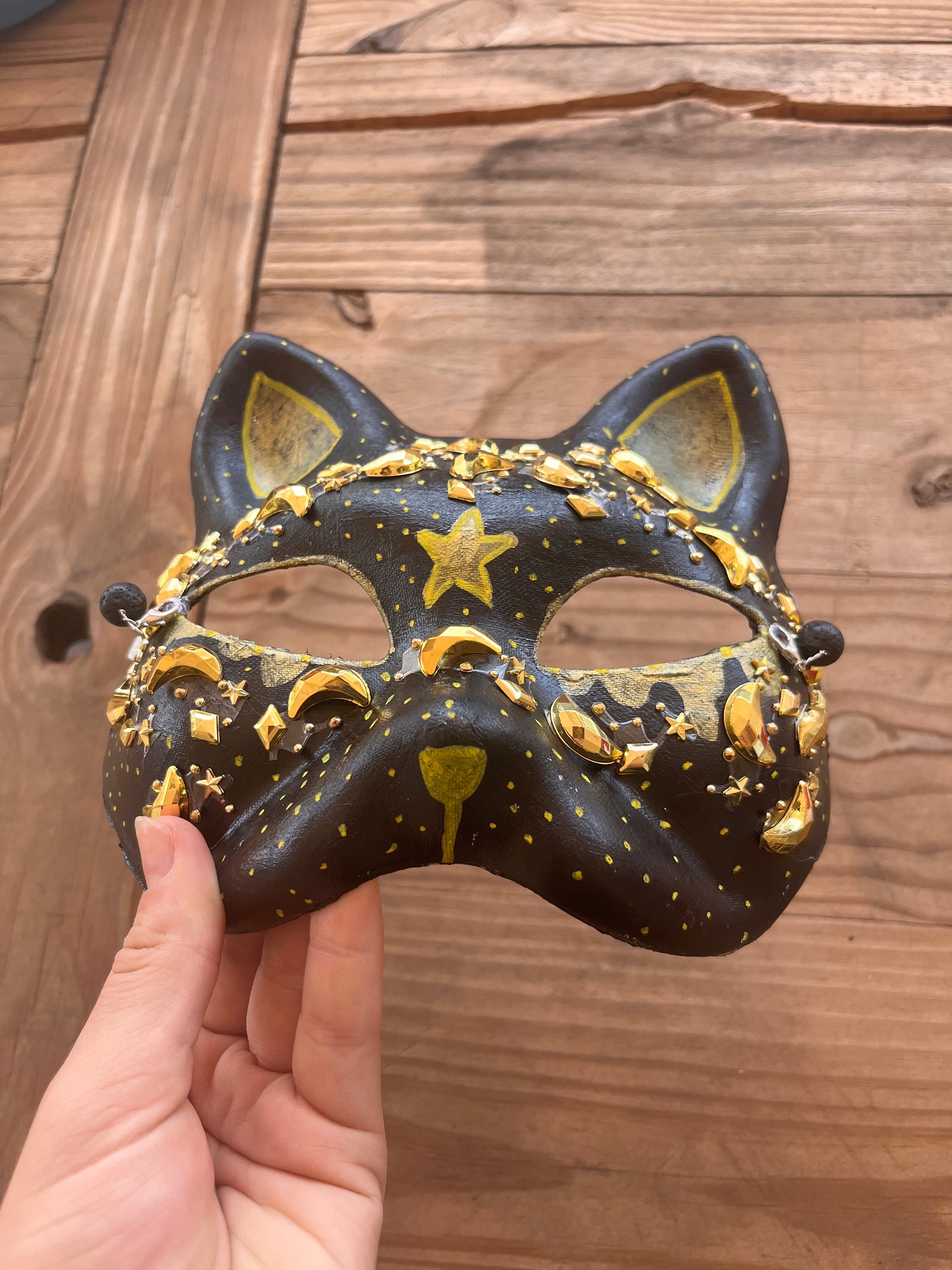 Hand Painted Starry Night Masquerade Mask Mask Cosplay - Etsy