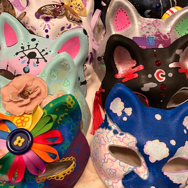 Hand Painted Face Mask - Etsy