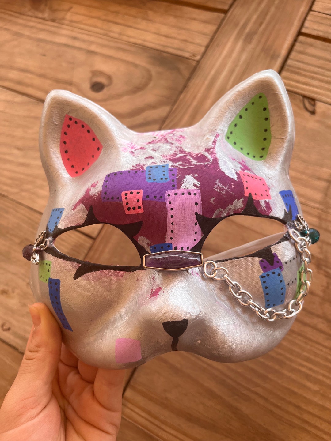 Hand Painted Robot Design Masquerade Mask Mask Costplay - Etsy